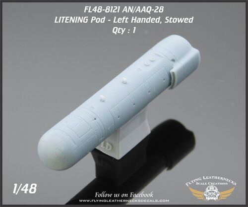 Flying Leathernecks 48-8121 AN/AAQ-28 Left Handed LITENING Pod (1 piece / 3D-Printed)