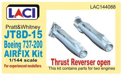 LACI 144088 Pratt & Whitney P&W JT8D-15 Thrust Reverser Open for Boeing 737-200 Airfix kit