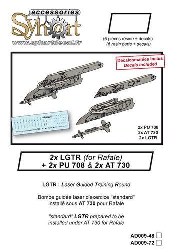 Syhart Decal AD009-72 2x PU 708, 2x AT 730, 2x LGTR (Decals Included)