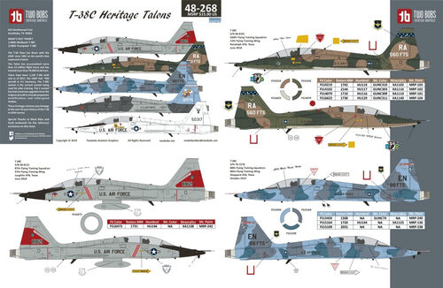 Two Bobs 48268 Northrop T-38 C - Heritage Talons Decals
