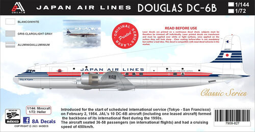 8aDecs 7909-827-144 Japan Airlines Douglas DC-6B