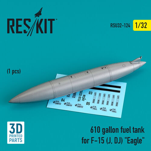 RES/KIT U32-0124 610 Gallon Fuel Tank For F-15 (J, DJ) "Eagle"