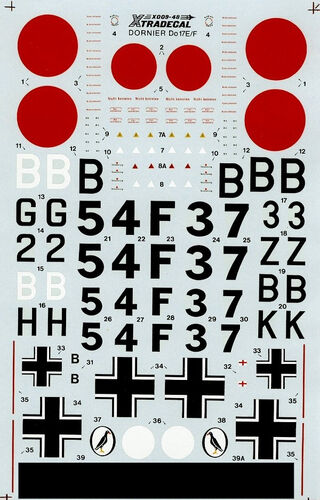 Xtradecal 48009 Dornier Do-17 E/F (3 schemes)