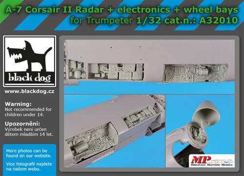 Black Dog A32010 A-7 Corsair II Radar, Electronics And Wheel Bays (For Trumpeter)