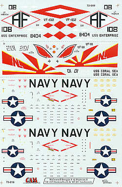 CAM 72019 McDonnell F-4 B Phantom (2 schemes)
