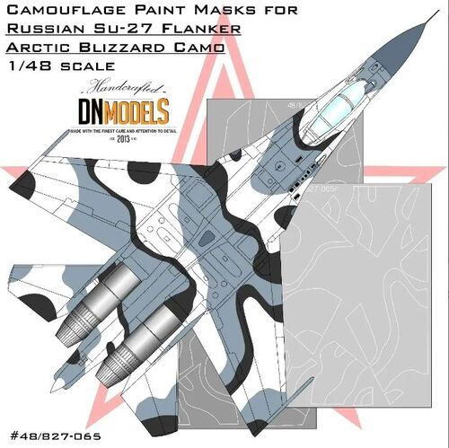DN Models 48-827-065 Su-27 Flanker Arctic Blizzard Camouflage Paint Masks