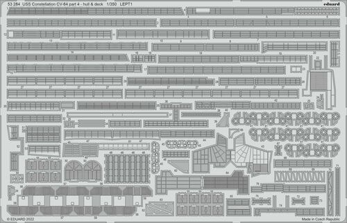 Eduard 53284 USS Constellation CV-64 part 4 - hull & deck TRUMPETER