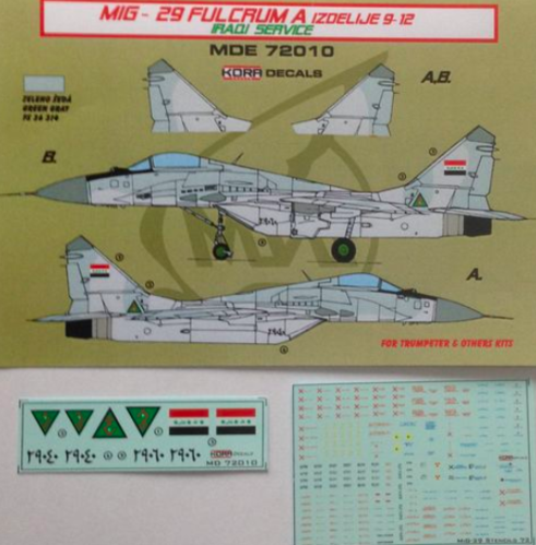 Kora Models MDE72010 MiG-29 Fulcrum A Iraq