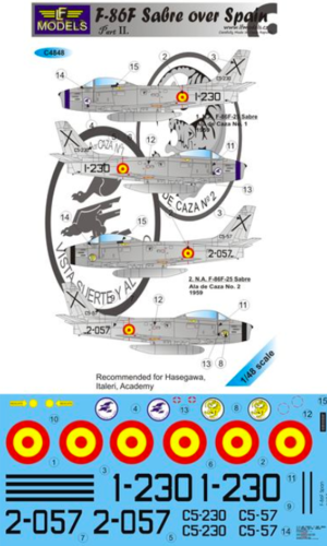 LF Models C4848 N.A. F-86F Sabre over Spain part II.