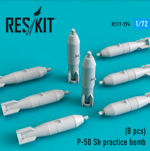 DISCONTINUED RES/KIT 72-0294 P-50 Sh practice bomb 8 pcs MiG-21, MiG-23, MiG-27, Su-7, Su-17, Su-24, Su-25, Su-27, Su-30, Su-34