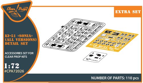 Clear Prop Models A72026 Ki-51 Sonia detail set (all versions)