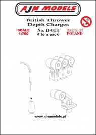AJM Models D-013 British Thrower Depth Charges