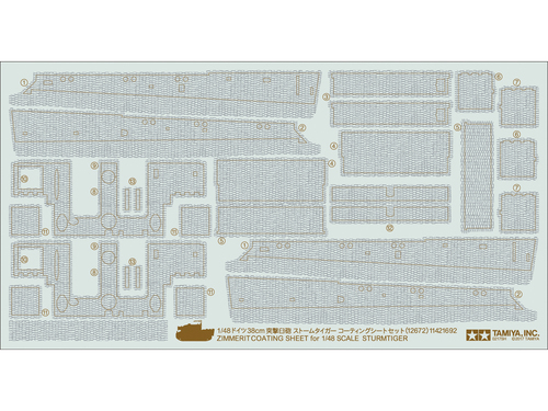 Tamiya 12672 Sturmtiger Zimmerit Coating Sheet
