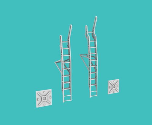 rise144models 090 Su-27 UB Boarding Ladder With Intake Covers (Trumpeter Kit)