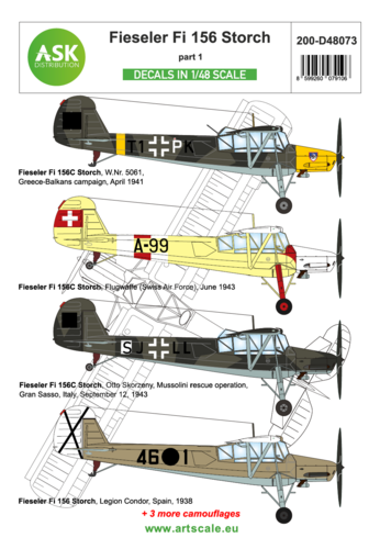 Art Scale Kit D48073 Fieseler Fi 156 Storch Part 1