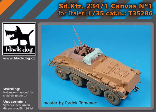 Black Dog T35286 Sd.Kfz. 234/1 - Canvas No.1 (for Italeri Kits)