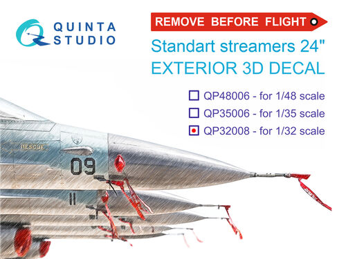 Quinta Studio QP32008 Remove Before Flight - Standart External Streamer 24"(20 pcs)