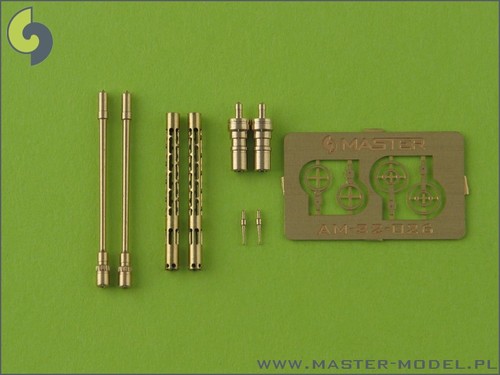 Master AM-32-026 German aircraft machine gun MG 81and MG 81Z - turned barrels and etched sights (2pcs)