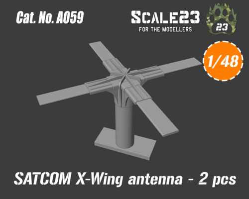 Scale23 48-A059 UHF SATCOM X-Wing antenna AV2090-4 - 2 pcs