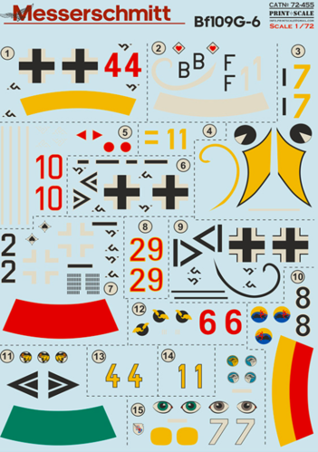 Print Scale 72-455 Messerschmitt BF 109 G-6
