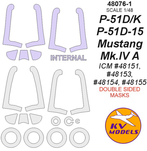 KV Models 48076-1 P-51D / P-51K / P-51D-15 / P-51K / Mustang Mk.IV A
