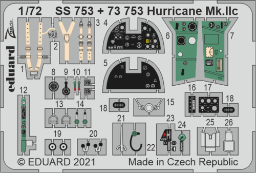 Eduard SS753 Hurricane Mk.IIc ZVEZDA