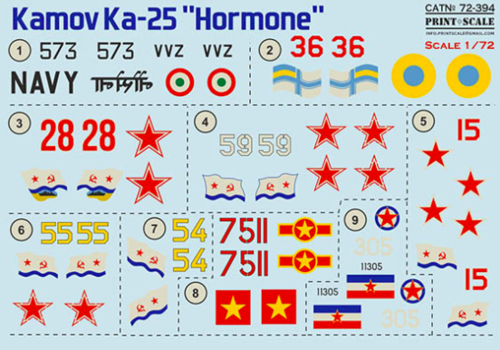 Print Scale 72-394 Kamov Ka-25 "Hormone"