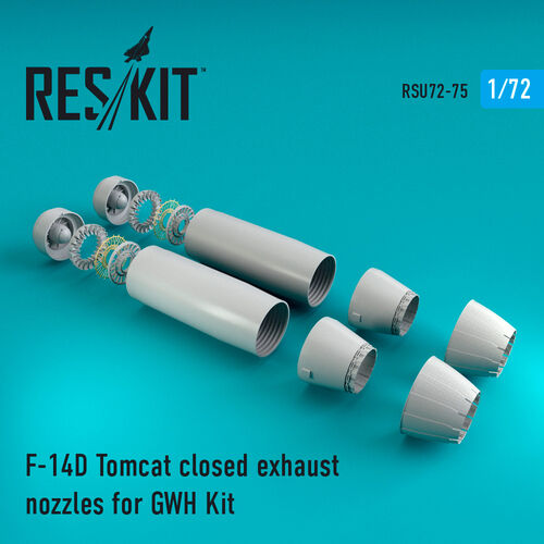 DISCONTINUED RES/KIT U72-0075 F-14D Tomcat closed exhaust nozzles for GWH Kit