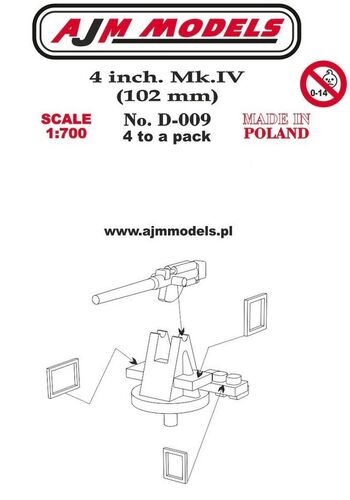 AJM Models D-009 4 inch. Mk.IV (102 mm)