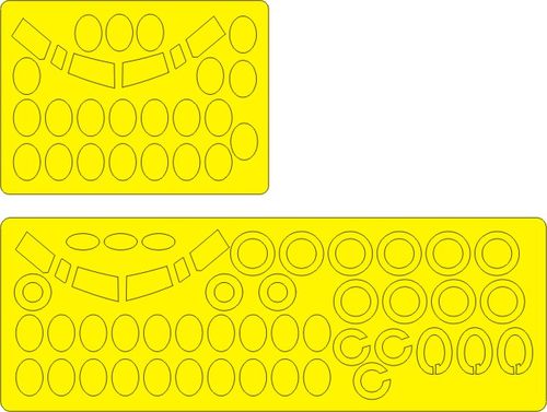 New Ware AM0691 Fokker F27 Friendship EXPERT kabuki masks for Italeri, Esci