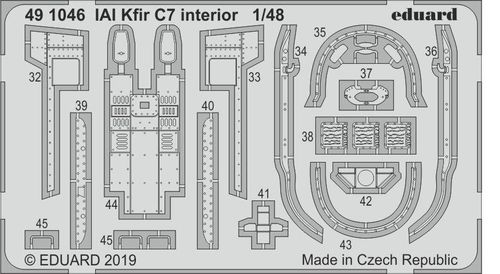 DISCONTINUED Eduard 491046 IAI Kfir C7 interior AMK