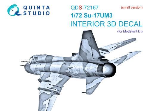 Quinta Studio QDS72167 Su-17UM3 3D-Printed & coloured Interior on decal paper (Modelsvit) (small version)