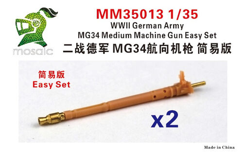 Mosaic Model MM35013 German WWII Army MG34 Medium Machine Gun Easy Set 2