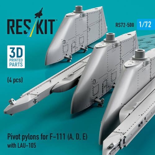 RES/KIT 72-0500 Pivot Pylons For F-111 (A, D, E) With LAU-105 (4pcs) (3D Printed)