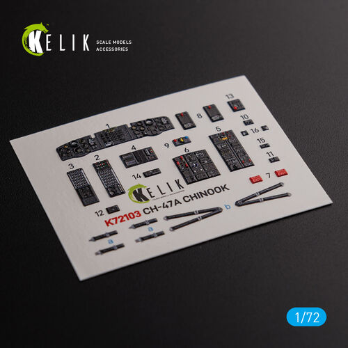 KELIK K72103 CH-47A Interior 3D Decals For Trumpeter Kit