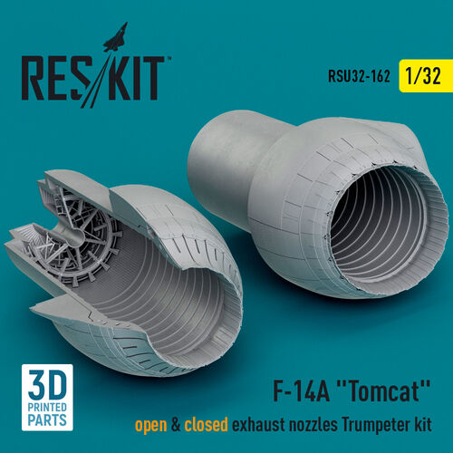 RES/KIT U32-0162 F-14A 'Tomcat' Open And Closed Exhaust Nozzles Trumpeter Kit (3D Printed)