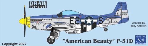 Draw Decal 24-P51-176 North American N-51 KD - "American Beauty"