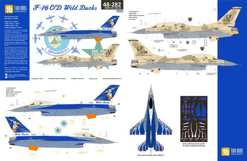 Two Bobs 48282 Lockheed Martin F-16 C/D - 309th FS Wild Ducks Decals