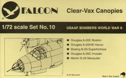 Falcon Model V1072 USAAF WWII Bombers