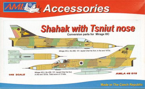 AML A48018 Dassault Mirage III C - Shahak with Tzniut nose Conversion Set (for Eduard kits)