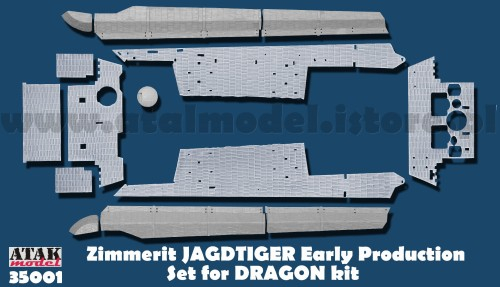 Atak Model 35001 Zimmerit Jagdtiger - early production (for Dragon kits)