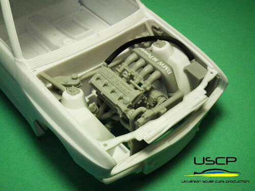 Ukrainian Scale Cars Production (USCP) 24T040 BMW M3 E30 Racing Engine Bay Super Detail Set (TransKIT)