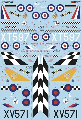 Xtradecal 72282  McDonnell-Douglas Phantom FG.1 in RAF service (6 schemes)