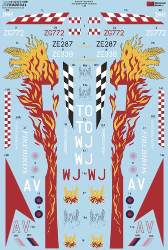 Xtradecal 48195 Panavia Tornado F.3 Part 2 - 56(F) Squadron Firebirds (4 schemes)