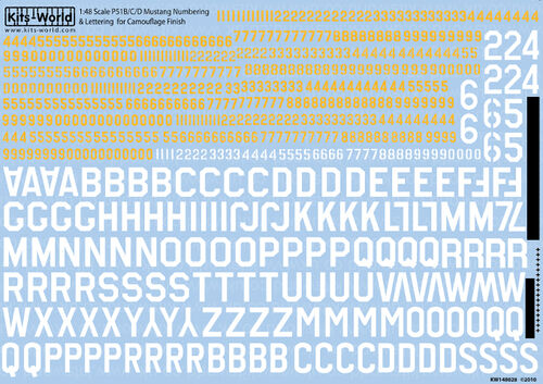 Kits World 148028 North-American P-51 B/C/D Mustang General Markings