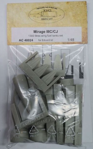 Armycast AC48024 Mirage IIIC/CJ 1300 litres underwing fuel tanks set