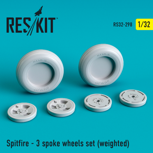DISCONTINUED RES/KIT 32-0298 Spitfire - 3 spoke wheels set weighted