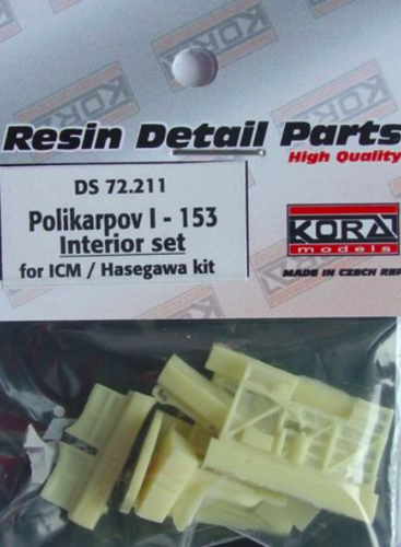 Kora Models DS72211 Polikarpov I-153 Interior set