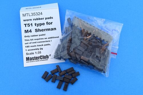 MASTERCLUB MTL-35324 Worn rubber pads T51 type for M4 Sherman/M3/RAM