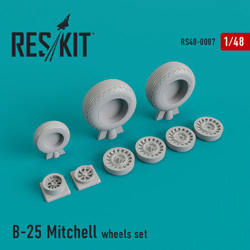 RES/KIT 48-0087 North American B-25 Mitchell wheels set